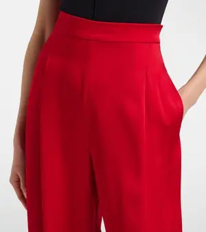 Max Mara Cono High-rise Wide-leg Pants - Red