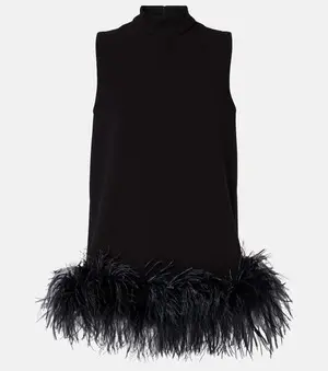 Max Mara Feather-trimmed Top