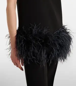 Max Mara Feather-trimmed Top