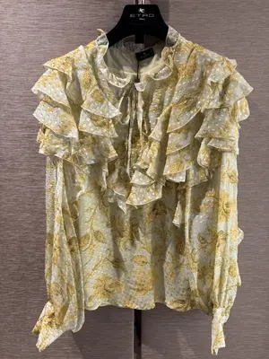 Etro Yellow Blouse - Gold, White