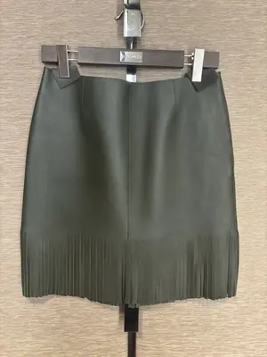 Etro Leather Fringe Skirt
