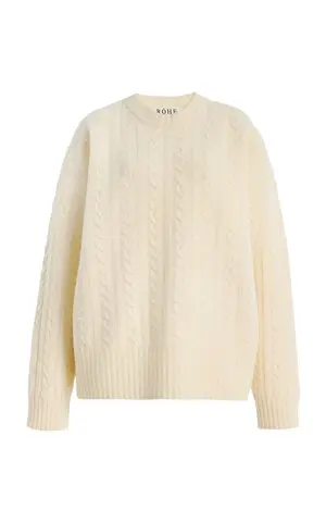 RÓHE Cable-knit Wool Jumper - Ivory