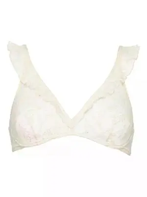 ERES Printanière Underwire Ruffled Bra - White