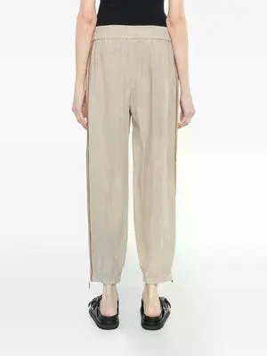JAMES PERSE Suede-piping Linen Trousers
