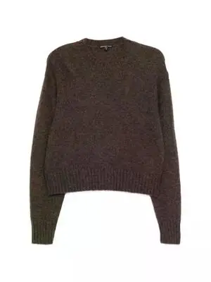 JAMES PERSE Textured Crew Neck Knitwear - Brown