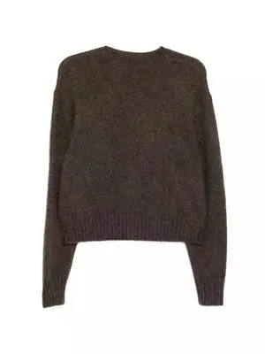 JAMES PERSE Textured Crew Neck Knitwear - Brown