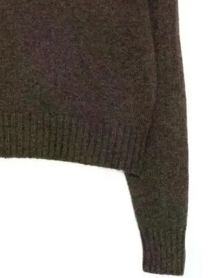 JAMES PERSE Textured Crew Neck Knitwear - Brown