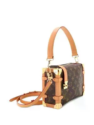 LOUIS VUITTON Side Trunk Handbag Monogram Canvas Mm