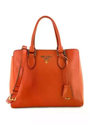 Prada Convertible Saffiano With Soft Calf Small Tote Bag