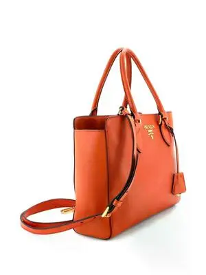 Prada Convertible Saffiano With Soft Calf Small Tote Bag