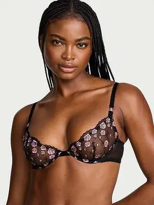 Victoria's Secret Tease Unlined Lace Demi Bra - Print