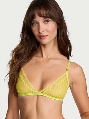 Victoria's Secret Tease Sexy Strappy Lace Triangle Bralette - Green
