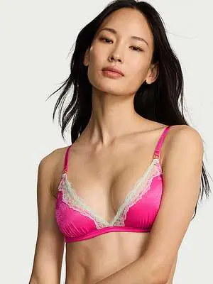Victoria's Secret Tease Sheer Shimmer Triangle Bralette - Pink