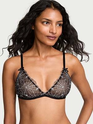 Victoria's Secret Tease Spider Shine Unlined Triangle Bralette - Print