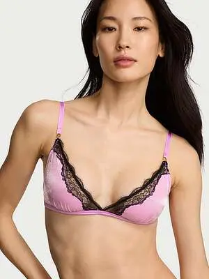 Victoria's Secret Tease Sheer Shimmer Triangle Bralette - Purple