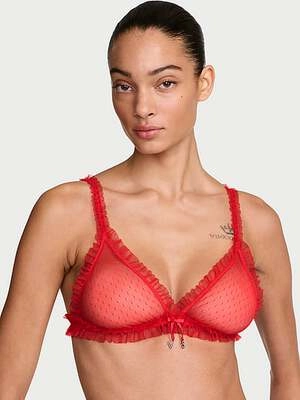 Victoria's Secret Tease Lace Triangle Bralette - Red