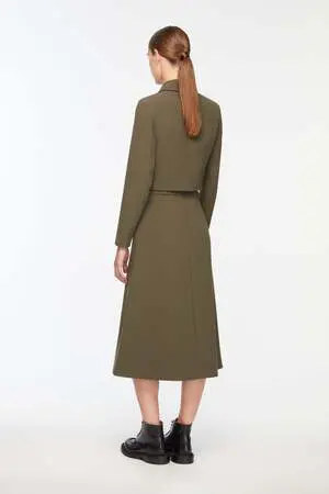 EMILIA WICKSTEAD Chapel Cropped Jacket In Military Birdseye Suiting