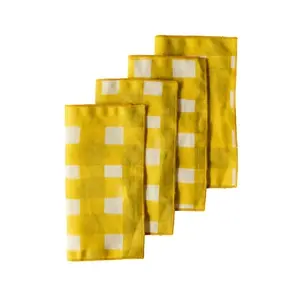 GOLDIE HOME Cocktail Napkin, Set Of 4 - Yellow