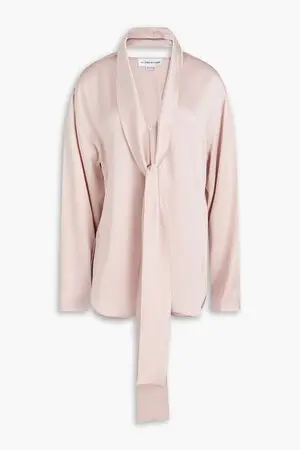 Victoria Beckham Tie-neck Satin Blouse