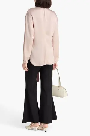 Victoria Beckham Tie-neck Satin Blouse