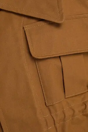 Victoria Beckham Cotton-canvas Jacket - Camel