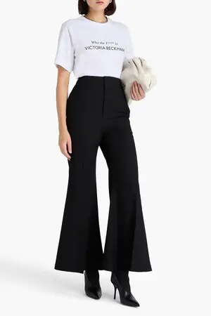 Victoria Beckham Grain De Poudre Flared Pants