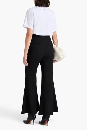Victoria Beckham Grain De Poudre Flared Pants
