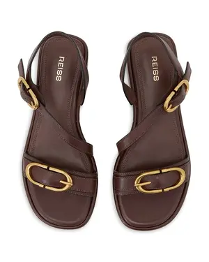REISS Buckled Platform Sandals