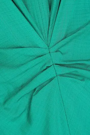 Victoria Beckham Gathered Crepe Midi Dress - Jade