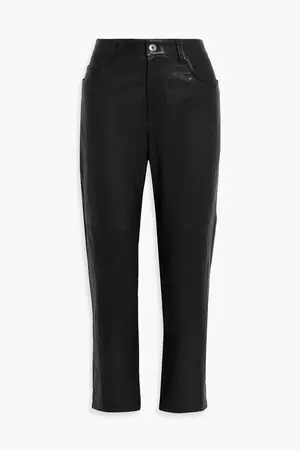 Brunello Cucinelli Leather Tapered Pants