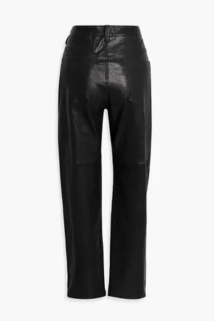 Brunello Cucinelli Leather Tapered Pants