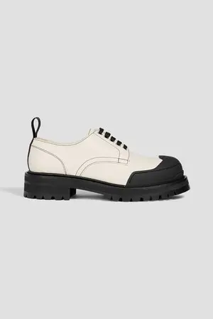 Marni Rubber-trimmed Leather Brogues