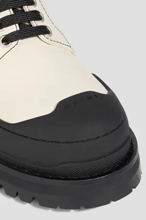 Marni Rubber-trimmed Leather Brogues