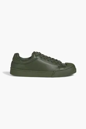 Marni Dada Rubber-trimmed Leather Sneakers