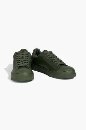 Marni Dada Rubber-trimmed Leather Sneakers