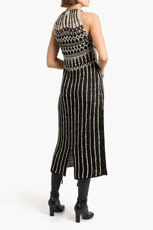 Altuzarra Cole Fair Isle Linen-blend Midi Dress