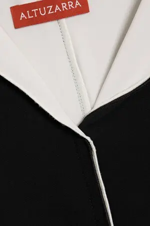 Altuzarra Jophee Two-tone Draped Ponte Midi Dress