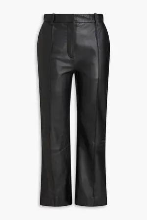 Victoria Beckham Leather Kick-flare Trousers