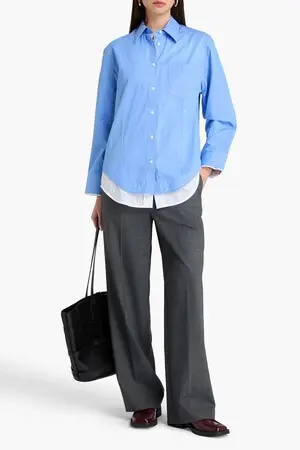 Victoria Beckham Layered Cotton-poplin Shirt