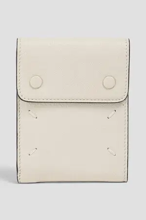 MAISON MARGIELA Four Stitches Pebbledleather Wallet - Off-white