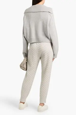Brunello Cucinelli Cable-knit Cashmere Track Pants