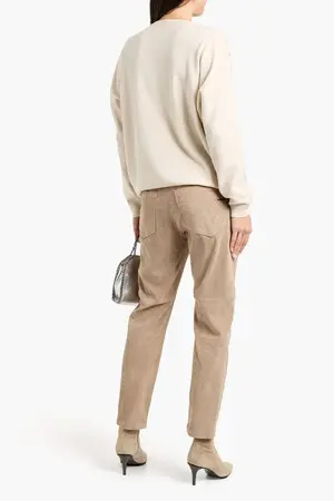 Brunello Cucinelli Slim-leg Suede Pants