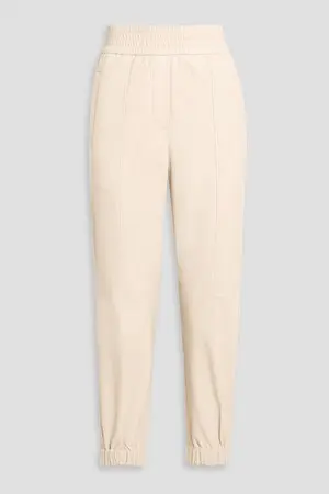 Brunello Cucinelli Leather Tapered Pants