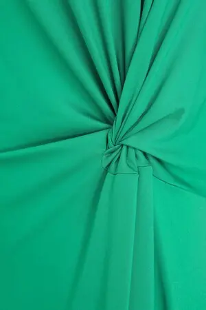 Victoria Beckham Draped Stretch-jersey Midi Dress - Jade