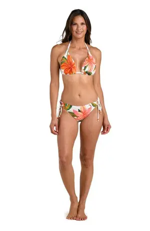 La Blanca Jungle Blossoms Halter Bikini Top