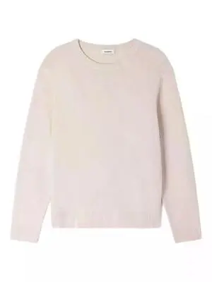 Sandro Seed Stitch Crew Neck Sweater - Neutrals