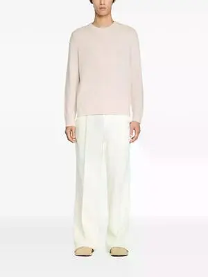Sandro Seed Stitch Crew Neck Sweater - Neutrals