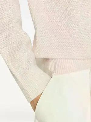 Sandro Seed Stitch Crew Neck Sweater - Neutrals