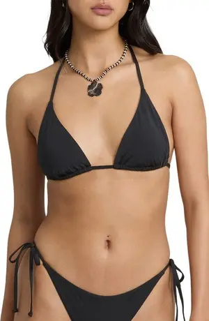 BILLABONG Sol Searcher Remi Triangle Bikini Top - Black Pebble