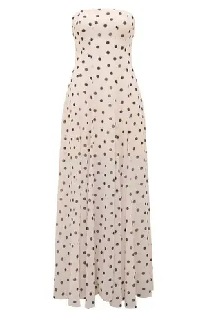EVER NEW Kimora Dot Print Strapless Maxi Dress